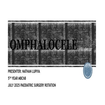 Omphalocele: PowerPoint presentation | PPTX