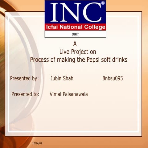 process of making Pepsi | PPT