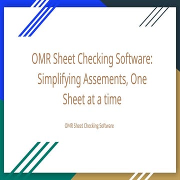 OMR Sheet Checking Software: Simplifying Assessments, One Sheet at a ...