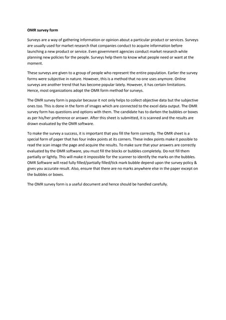 Cutting of omr sheets | DOCX