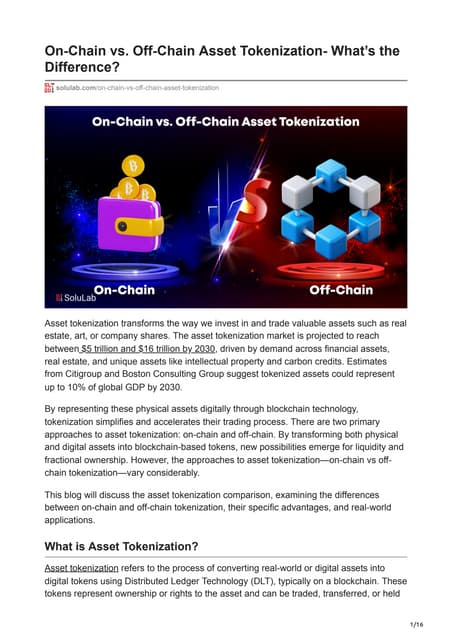 Tokenization vs. Cryptocurrencies: Understanding the Key Differences | PPT