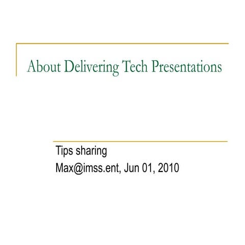 How To Give A Technical Presentation.pdf