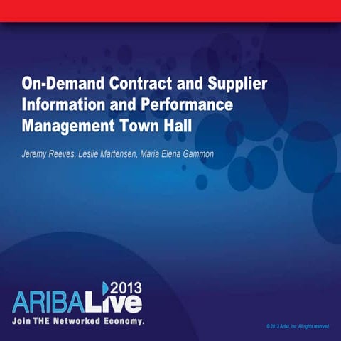 Amending Contracts in Ariba – A Best Practices Approach | PPTX