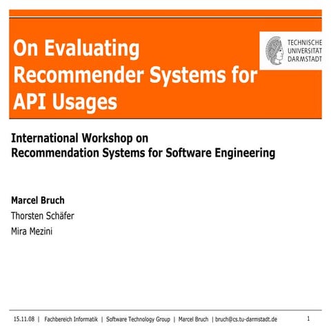 On Evaluating Code Recommender Systems For Api Usages Ppt 2363