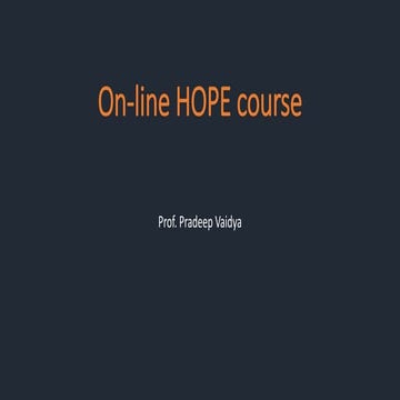 Overview of the virtual HOPE course | PPT | Free Download
