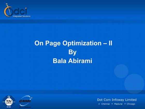 On page optimization | PPTX