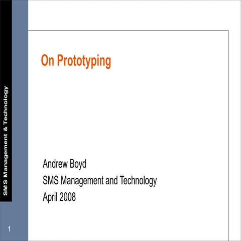 On Prototyping | PDF | Technology & Computing