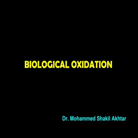Biological oxidation | PPT