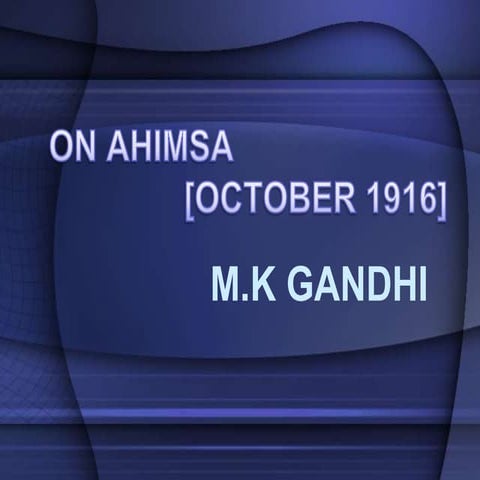 On Ahimsa | PPTX | Hinduism | Religion & Spirituality