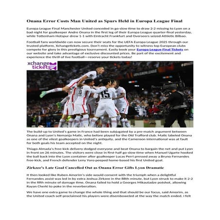 Onana Error Costs Man United as Spurs Held in Europa League Final.docx