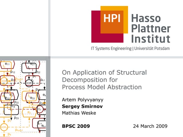 On Application Of Structural Decomposition For Process Model