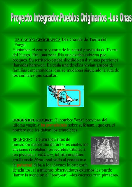 Trabajo Practico De Tehuelches Y Onas | PPT
