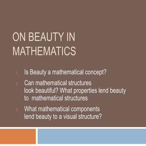 On beauty in mathematics | PPT