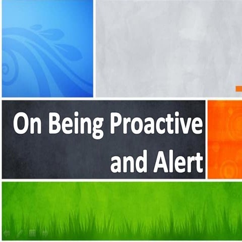 On being proactive | PDF