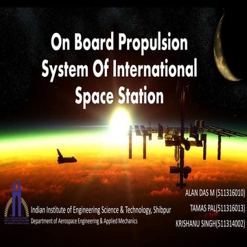 On board propulsion system of International Space Station | PPTX