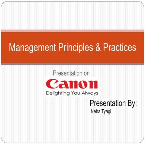 On canon | PPT