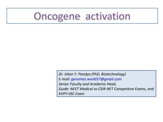 Oncogene and Proto-oncogene | PPT