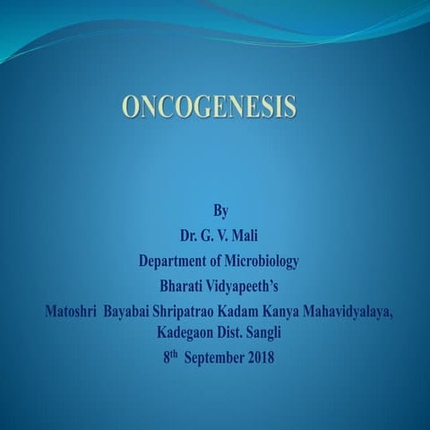 Oncogenesis / Carcinogenesis | PPT