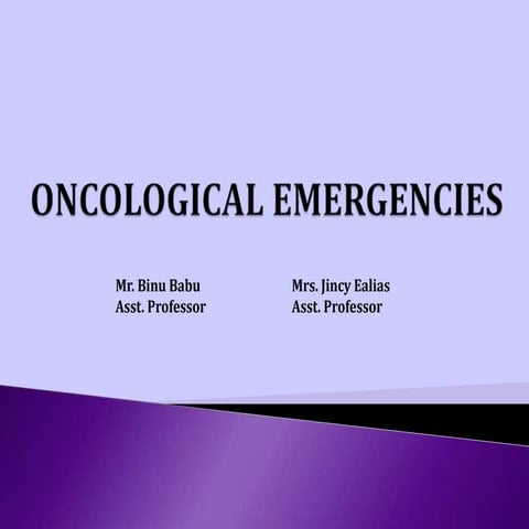Oncological emergencies | PPTX