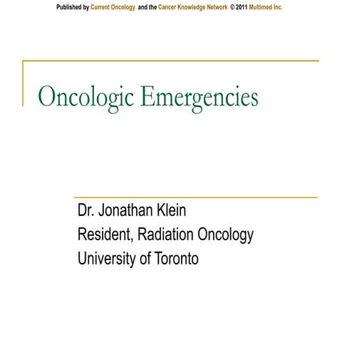 Oncologic emergencies | PPT