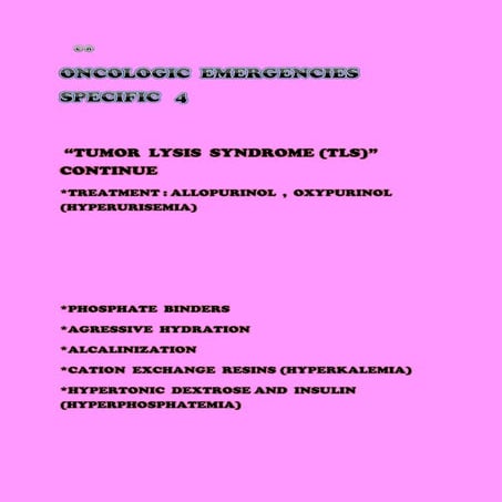 ONCOLOGIC EMERGENCIES SPECIFIC 4.pdf. | PDF