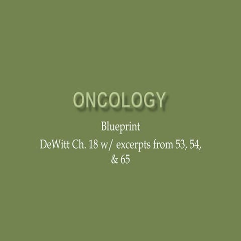 Oncology | PPT