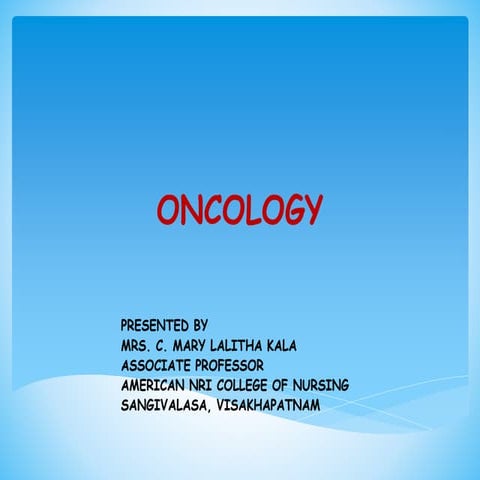 Oncology/ CANCER | PPTX