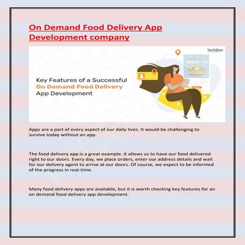 On Demand Food Delivery App Development company.pdf | Food Industry ...
