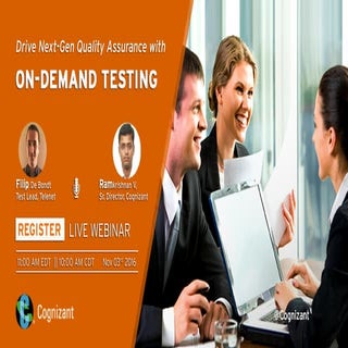 Webinar Invite: Driving Next-Gen Quality Assurance with On-Demand ...