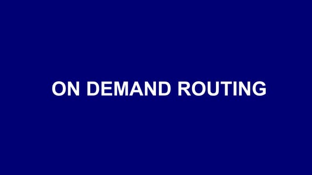 On Demand Routing 1 Pptx Networks And Security Ppt