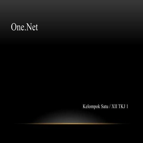 One.net rancangan pembuatan warnet | PPTX