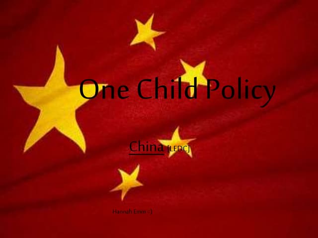 CAMBRIDGE AS GEOGRAPHY - CASE STUDY: CHINA'S ONE CHILD POLICY | PPTX