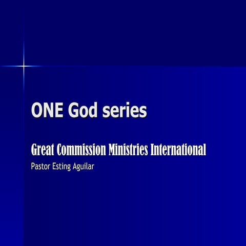 One God Series | PPT