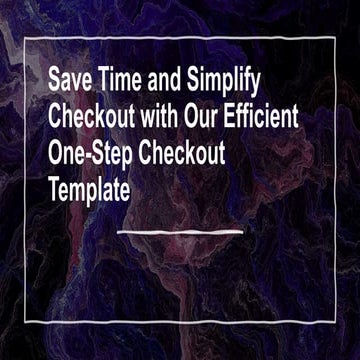 One-Step Checkout Template | PPTX