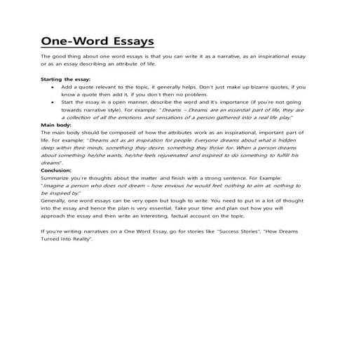 One-word Essay.docx