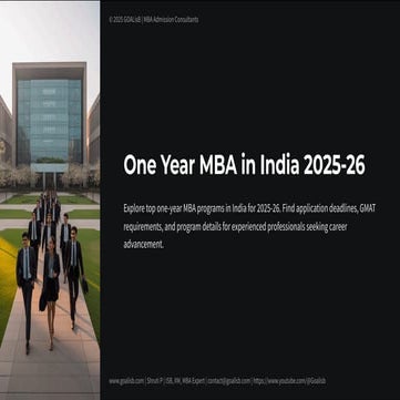 One-Year MBA in India 2025-26 Guide – Programs Overview, Eligibility ...