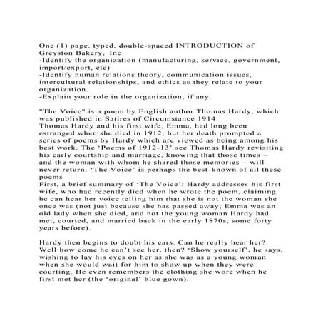 One (1) page, typed, double-spaced INTRODUCTION of Greyston Bakery.docx