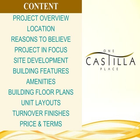 One Castilla Place | PPT | Developmental Sites | Real Estate