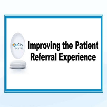 One Click Referral Presentation to Study Club in Virginia | PPT