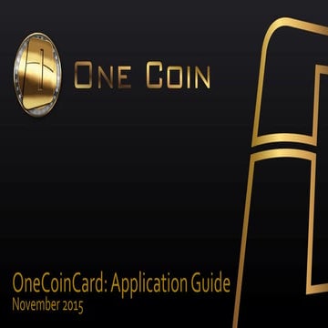 One coin card application guide | PPT