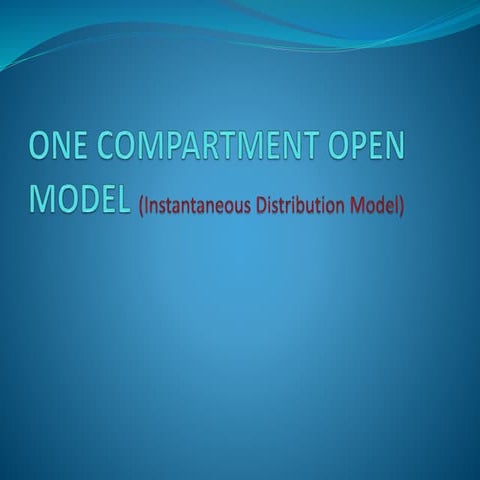 One compartment model intro | PPTX