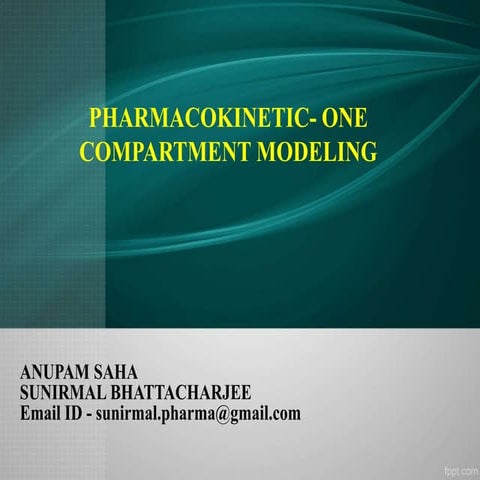 One compartment modelling | PPT