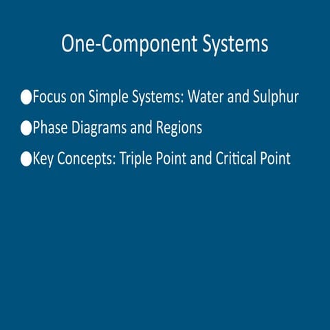 One Component Systems Presentation file. | PPTX