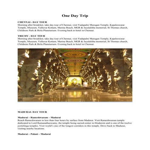 One day trip | PDF