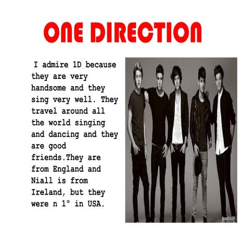 One direction trabajo ingles | PPT