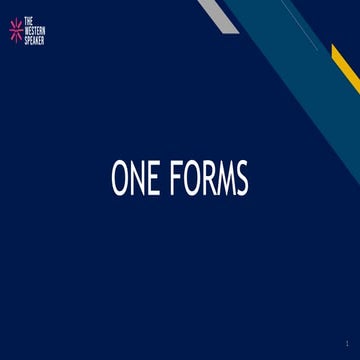 One forms | PPT | Free Download