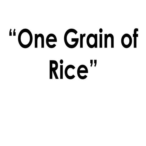 One grain of rice | PPSX | Food & Drink