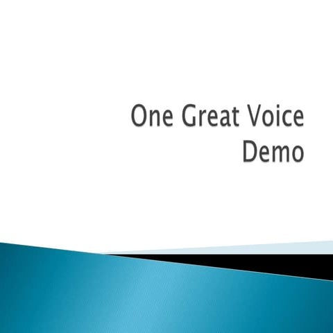 One great voice Rickey Laine Demo | PPTX