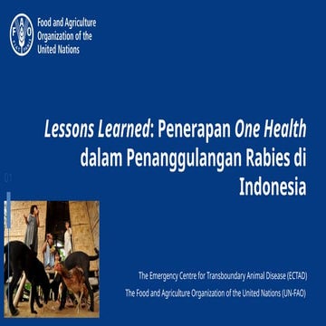 One Health Class_lessons learnt_penerapan OH dalam pencegahan kasus ...