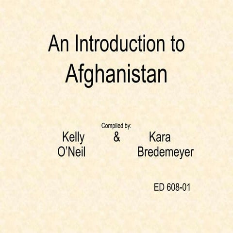PPT presentation of afghanistan | PPTX